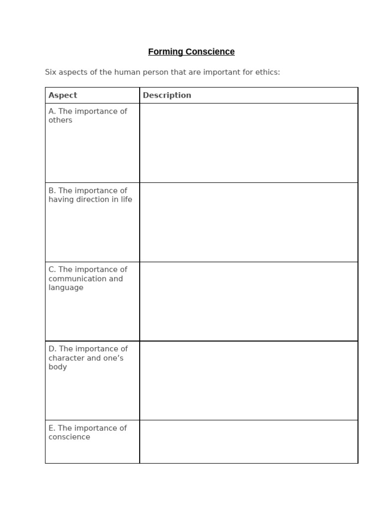 Forming Conscience Reflections | PDF