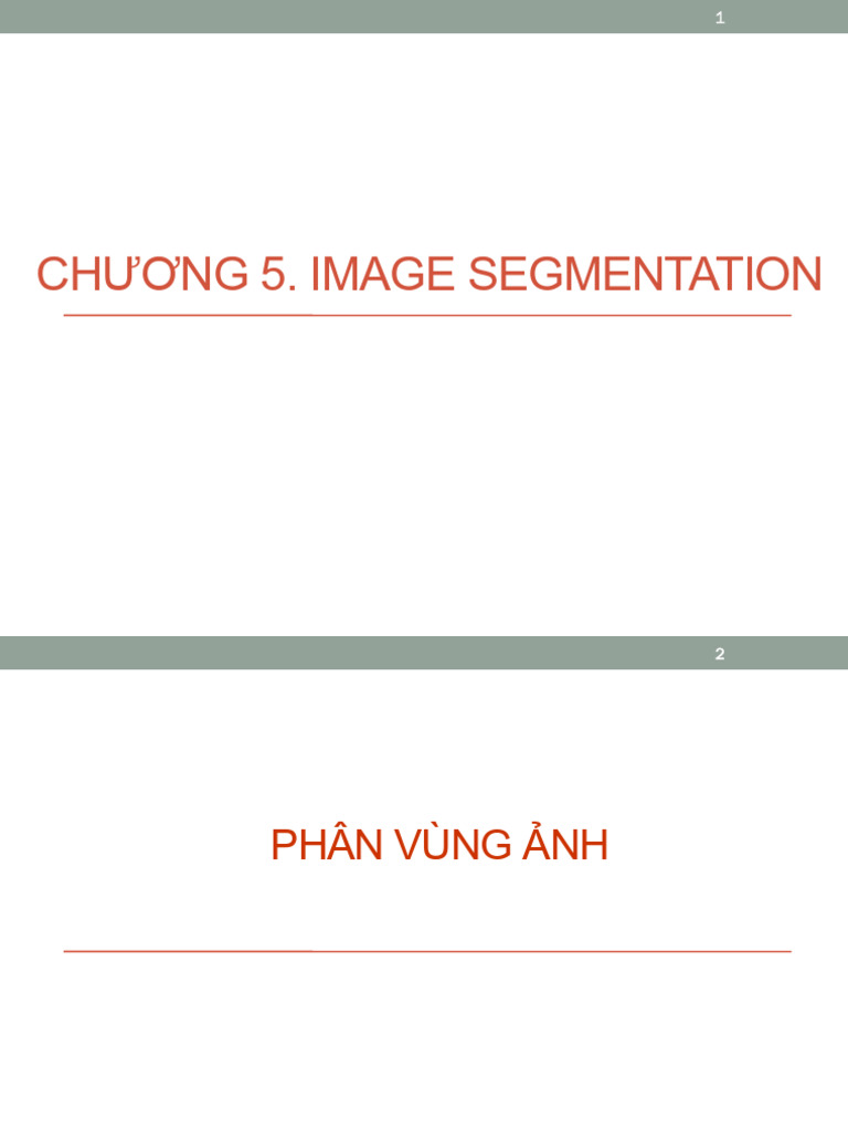Chapter5 - Image Segmentation | PDF