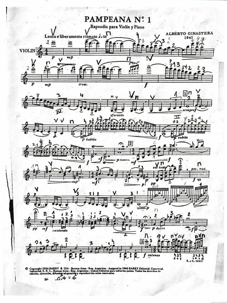 Conciertos de Violín de Ginastera | PDF