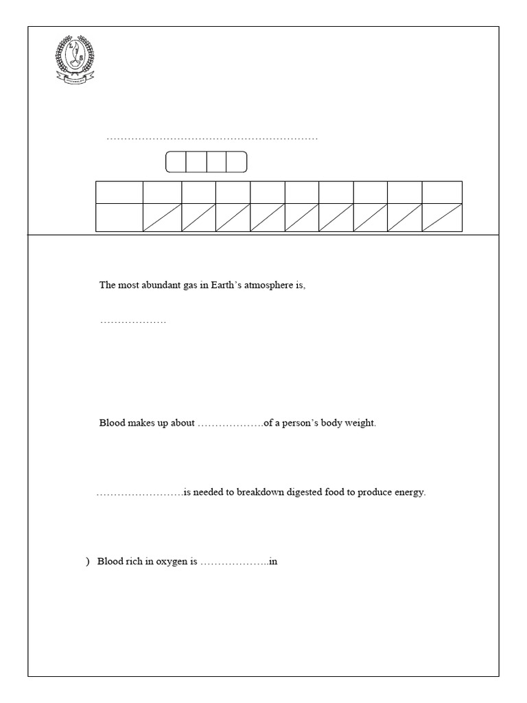 Science Mid Term Test 2023-2024 | PDF | Breathing | Heart