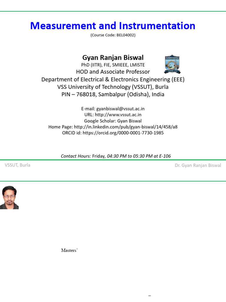 Measurement and Instrumentation Course | PDF | Analog To Digital ...