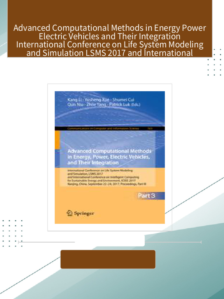 Instant Download Advanced Computational Methods in Energy Power Electric Vehicles and Their ...