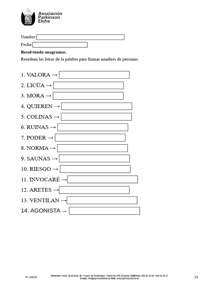 Anagramas Medio 2 | PDF