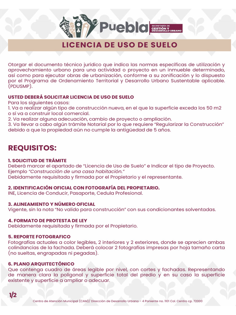 Licencia de Uso de Suelo | PDF