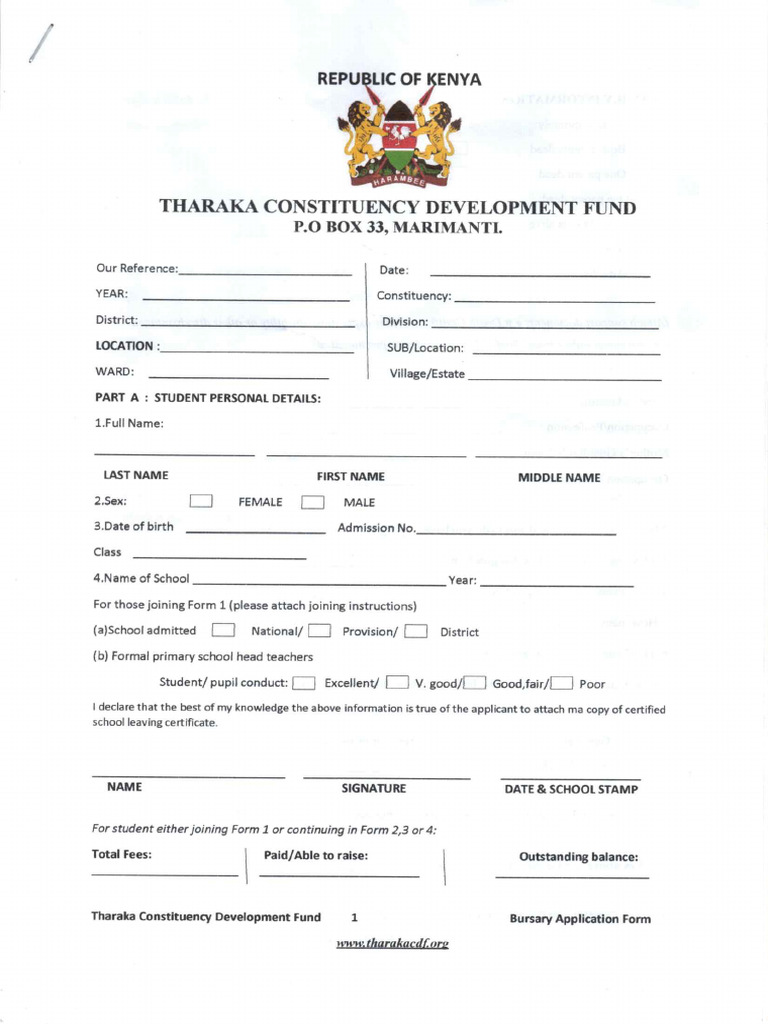 CDF Bursary | PDF