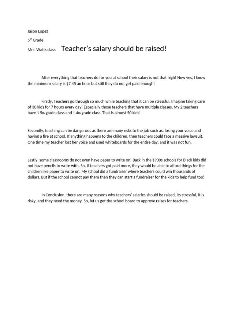 Teachers Need To Be Payed More!!! | PDF