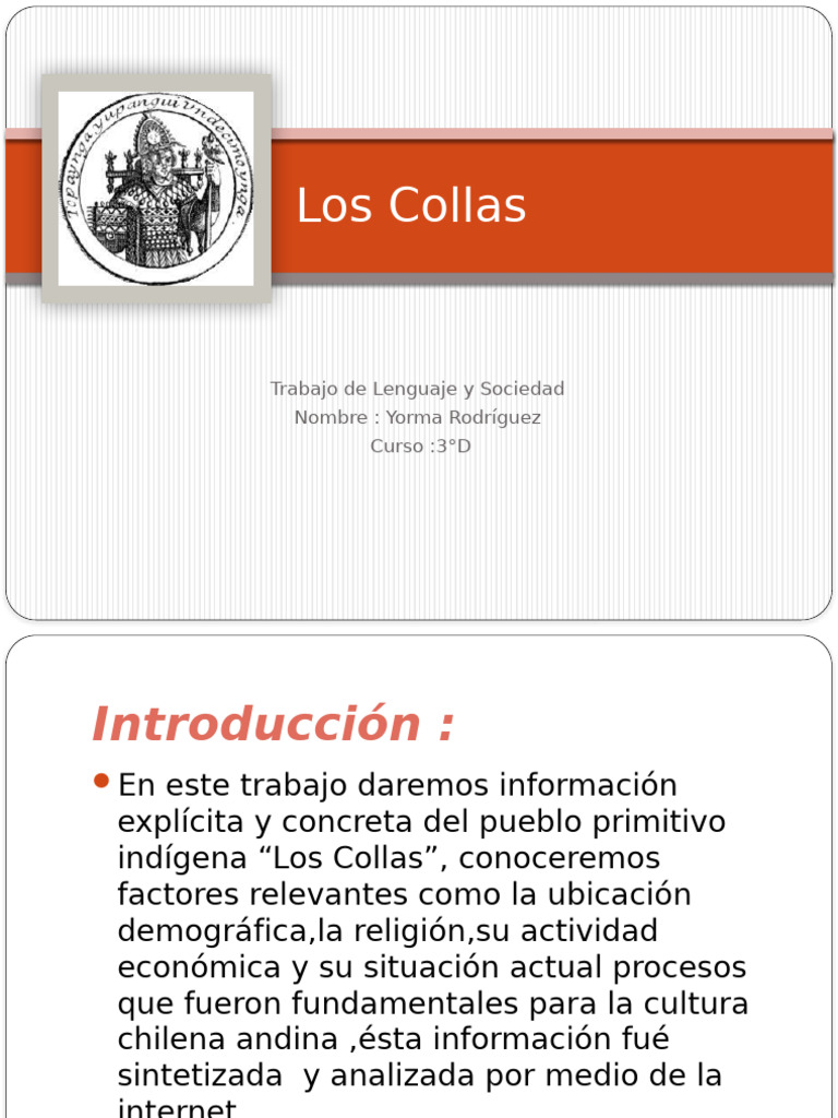 Los Collas (Trabajo de Yorma Rodrigez) | PDF | Chile | Pueblos ...