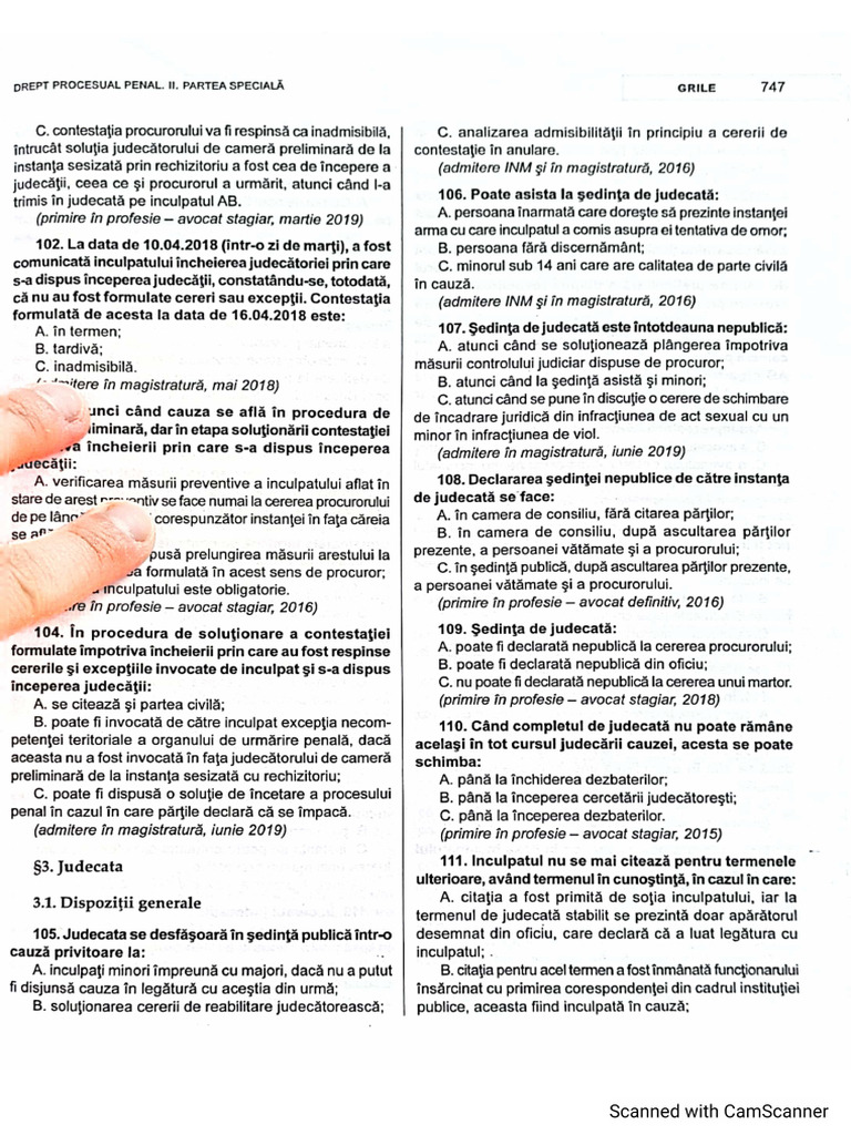 Grile Judecata | PDF