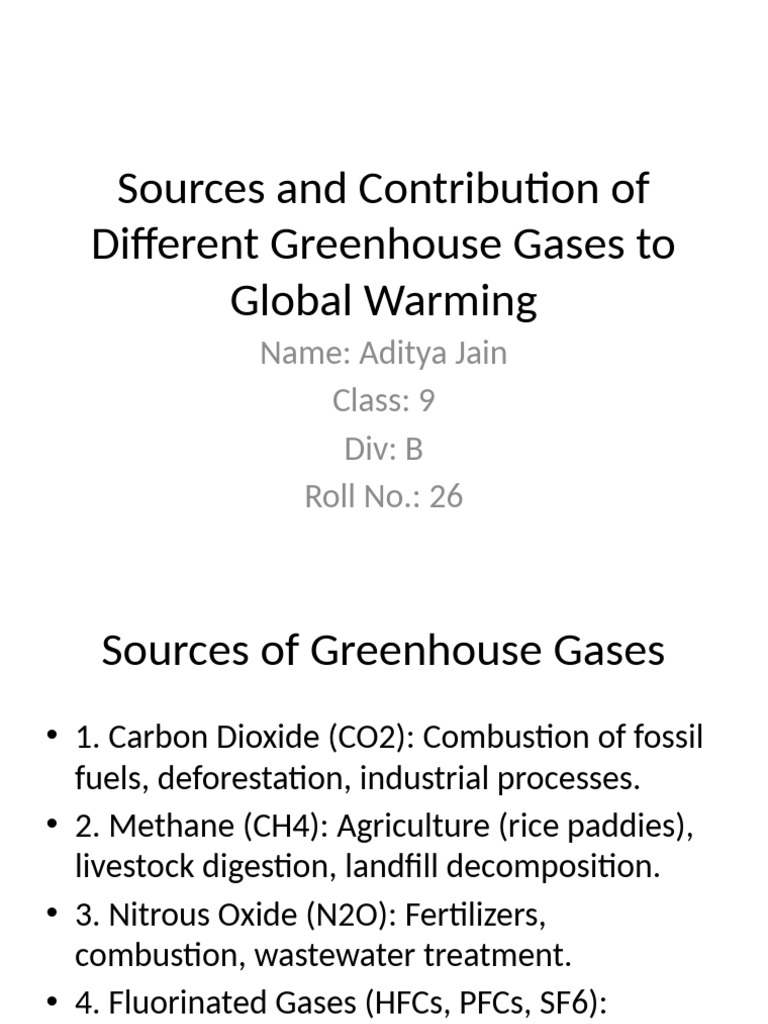 Greenhouse Gases Presentation | PDF