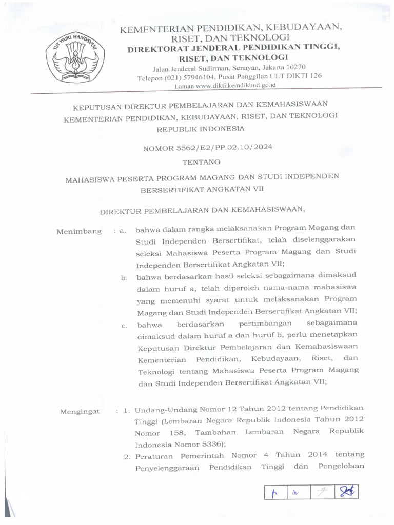 SK Mahasiswa MSIB 7 - Full | PDF