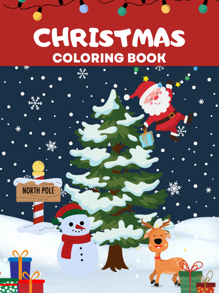 Christmas Children's Coloring Book Worksheet | PDF