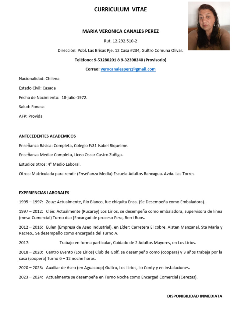 Cv. Maria Canales | PDF