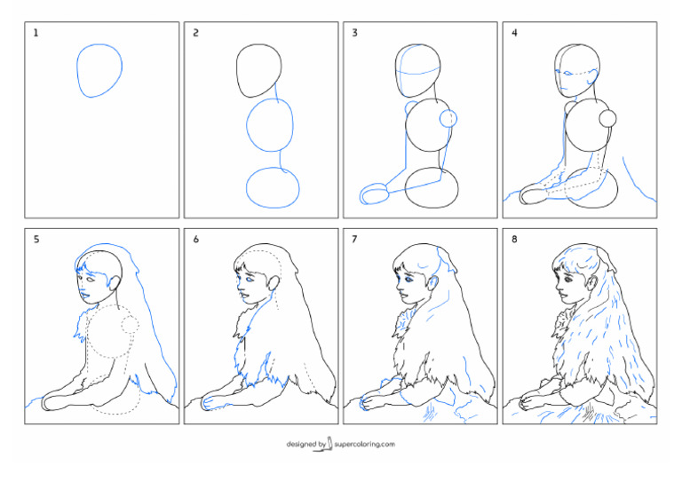 Easy Drawing Tutorial Irene Cahen Danvers by Renoir _ Super Coloring | PDF