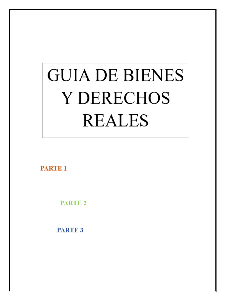 Guia de Bienes y Derechos Reales | PDF | Condominio | Propiedad