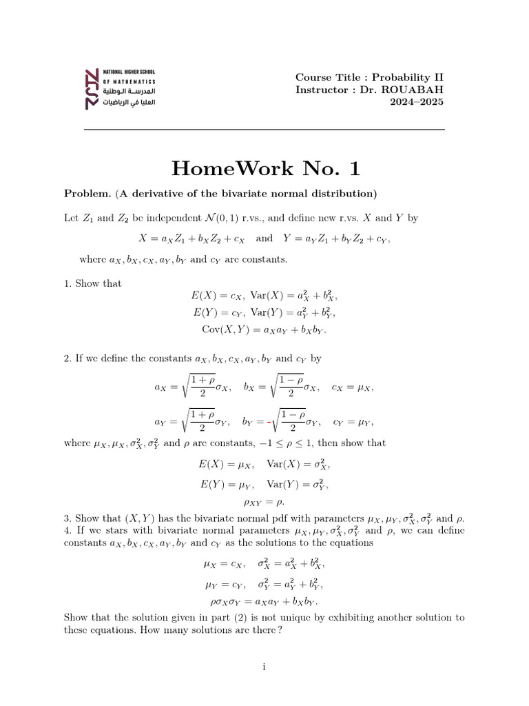 Homework-1 | PDF | Statistical Theory | Mathematics