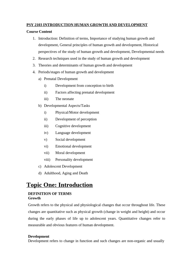 Human Growth and Development | PDF | Id | Prenatal Development