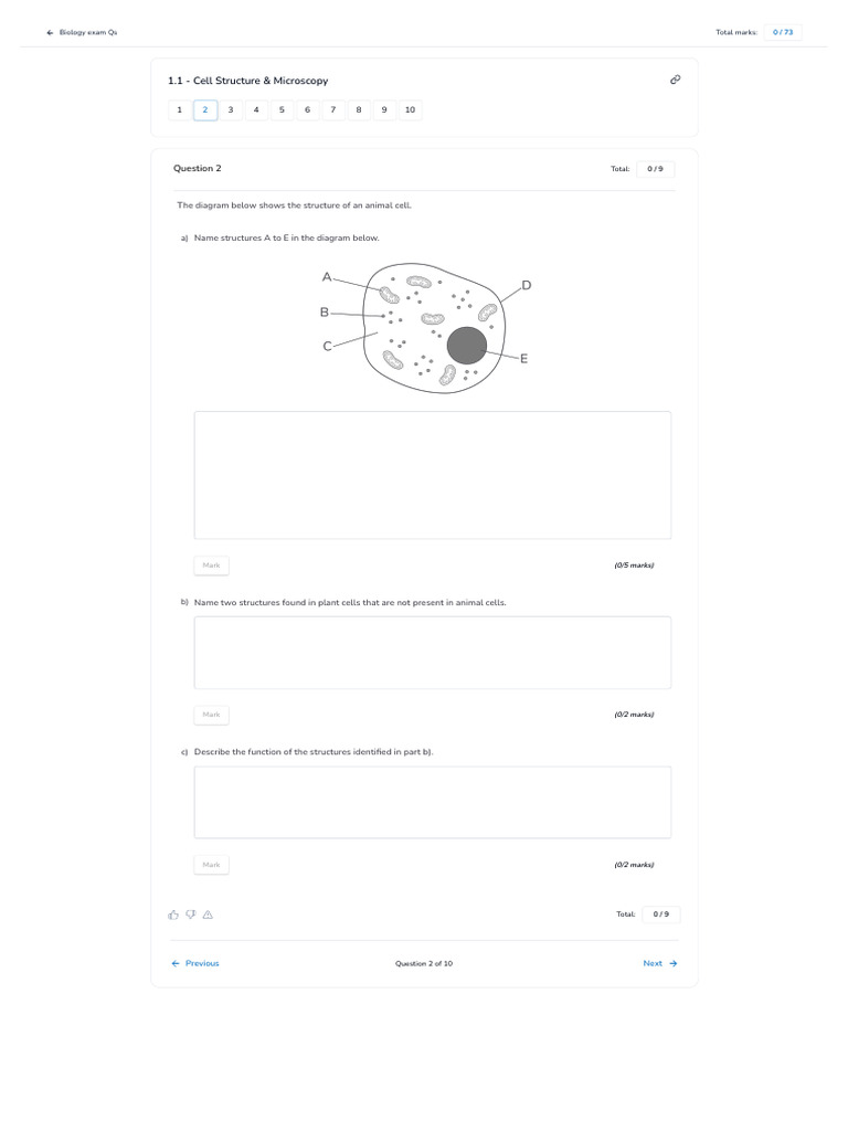 Cell Biology Basics Quiz | PDF