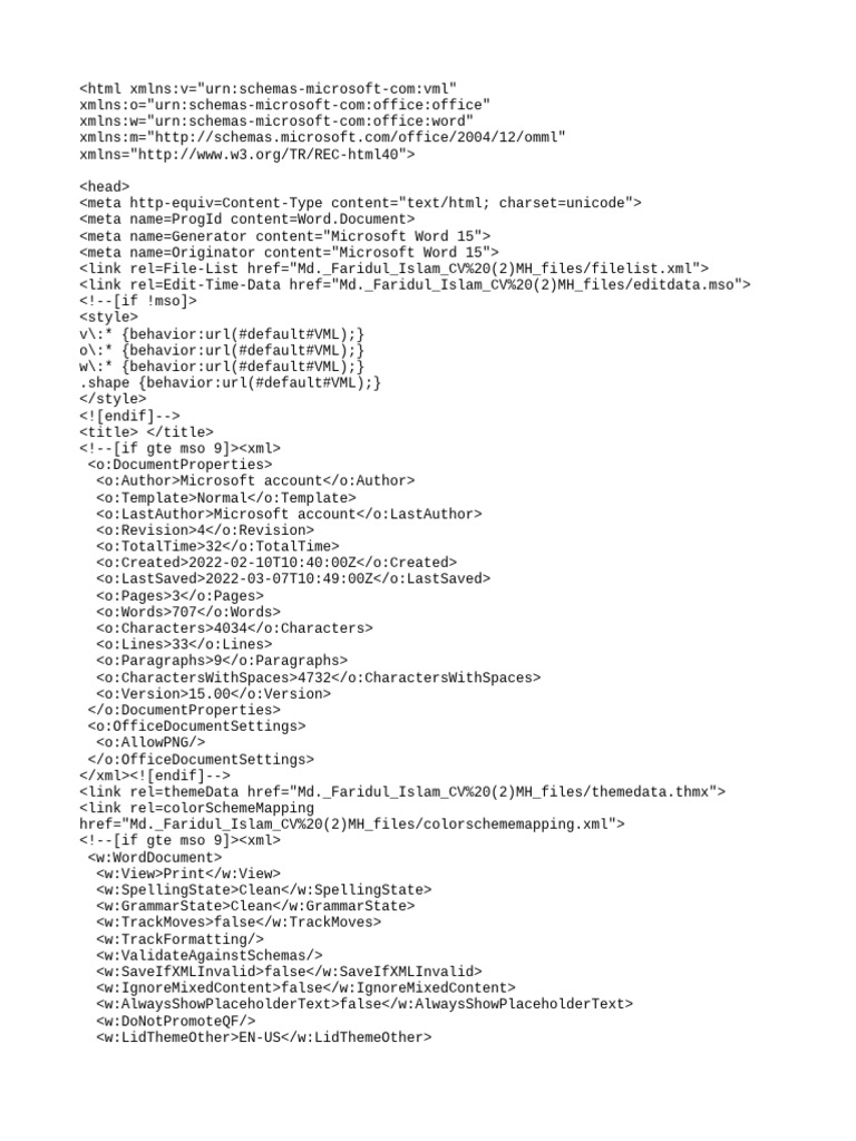 Md. Faridul Islam CV (2) MH | PDF