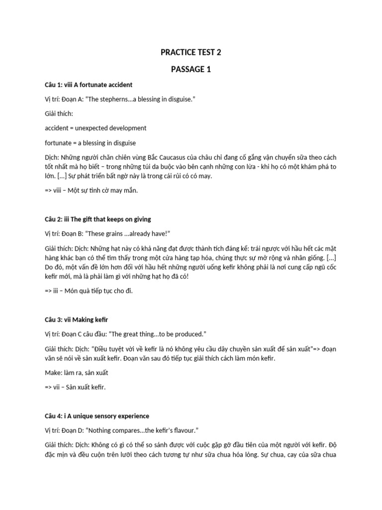 PRACTICE TEST 2 - Keys + Explanations | PDF