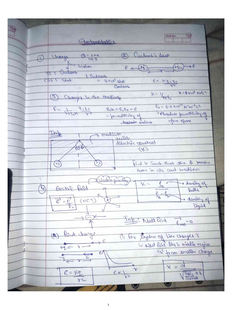 Electrostatic Physics | PDF