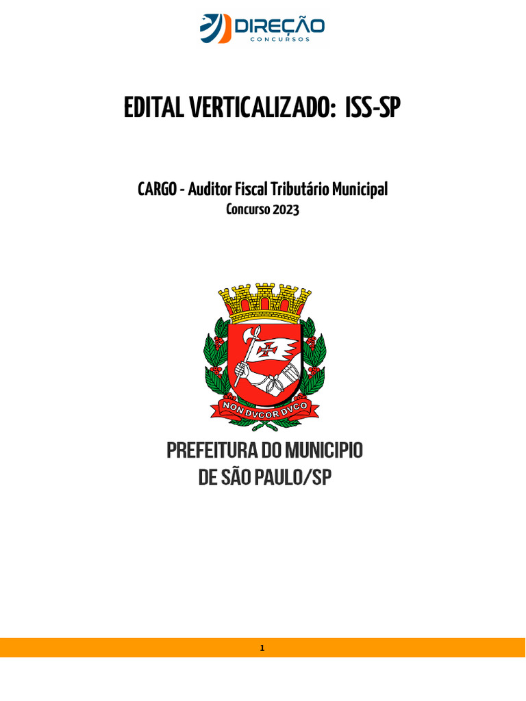 Concurso ISS-SP: Auditor Fiscal 2023 | PDF | Contabilidade | Macroeconomia