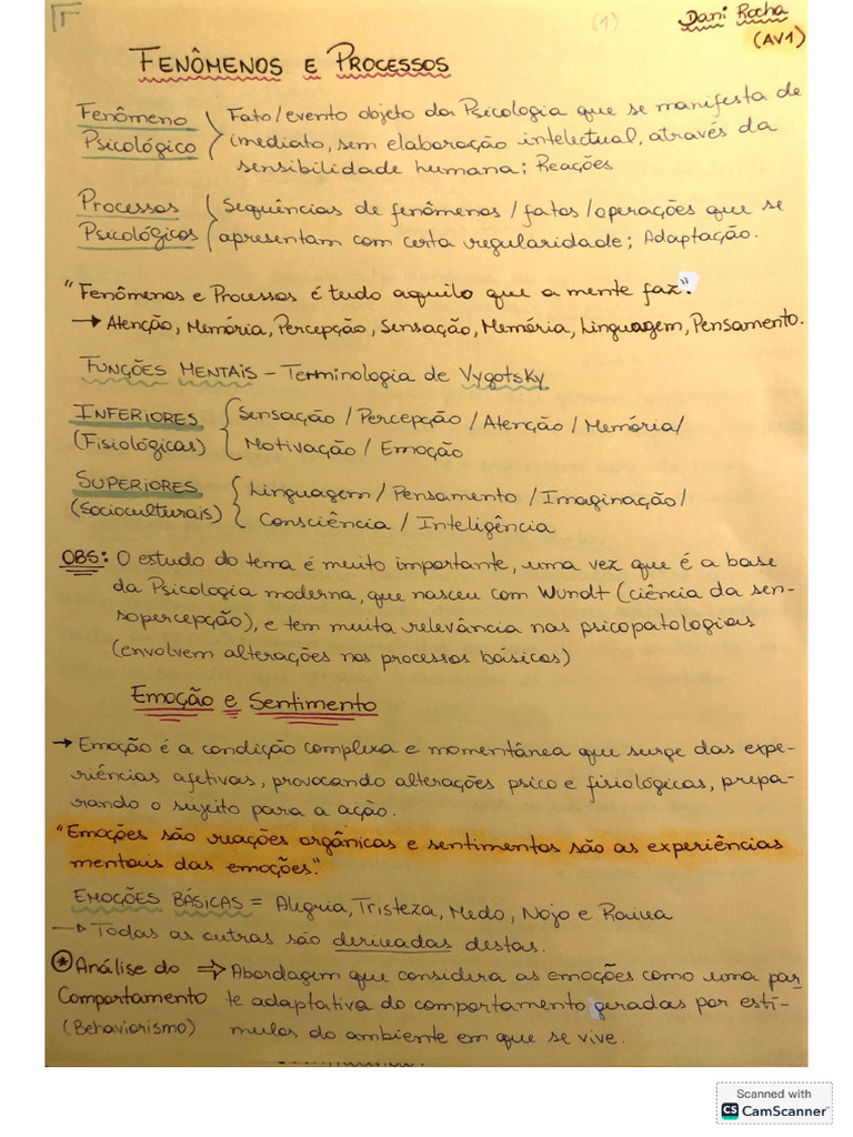 Resumo - Fenômenos e Processos (AV1) | PDF