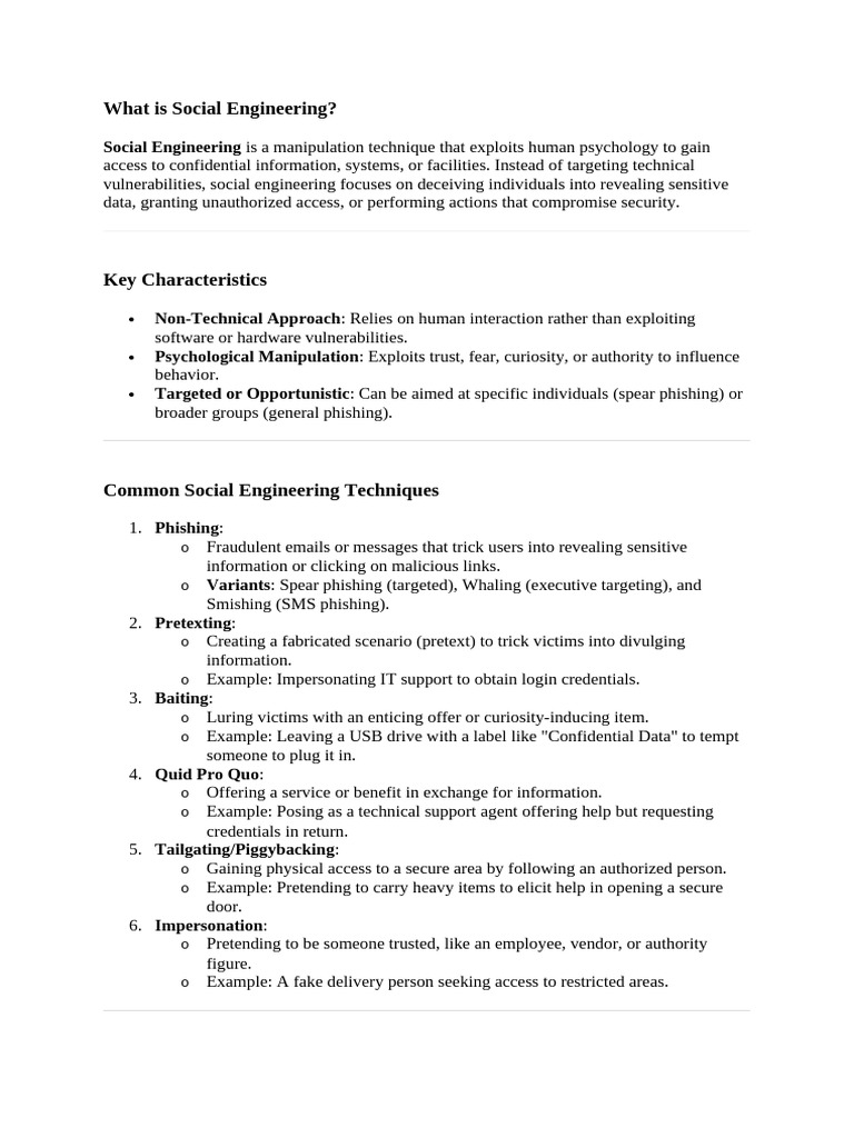 What Is Social Engineering | PDF | Phishing | Social Engineering (Security)