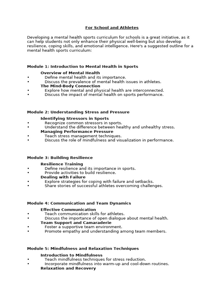 Mental Health Format | PDF | Psychological Resilience | Mental Health