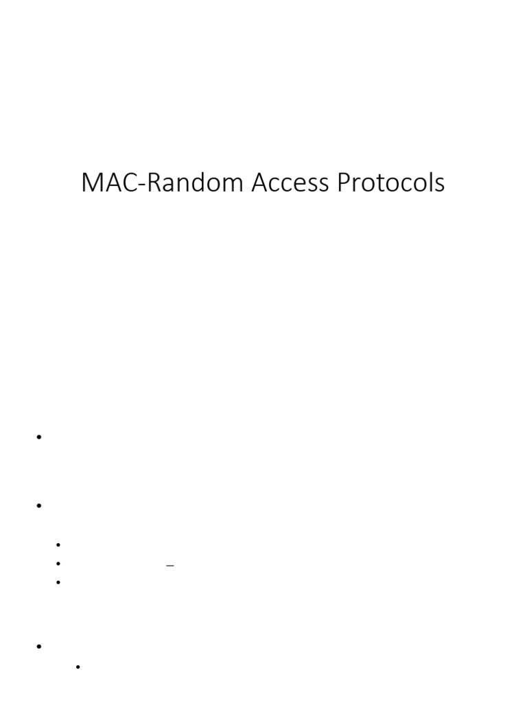 39-MAC-Random Access Protocol-31-10-2023 | PDF | Transmission Control Protocol | Telecommunications