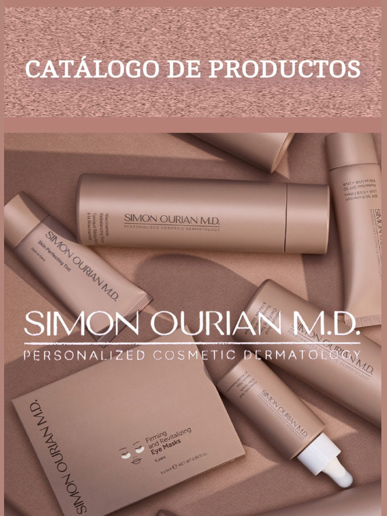 Catálogo de Productos Simon Ourian MD Clientes | PDF | Piel | Sistema ...