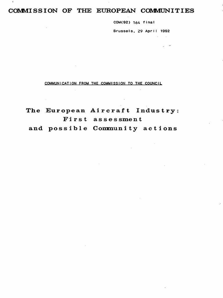 1992 EU Aircraft Communication | PDF | Airlines | Aircraft