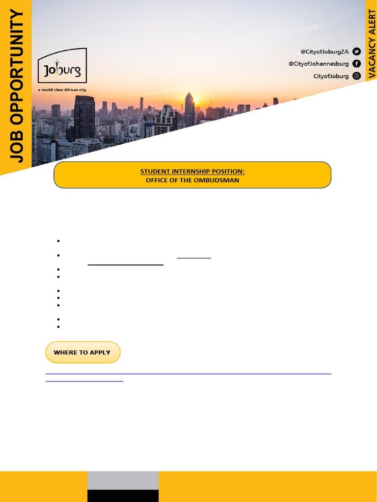 030 2024 Internship Intake and Registry Office of The Ombudsman | PDF