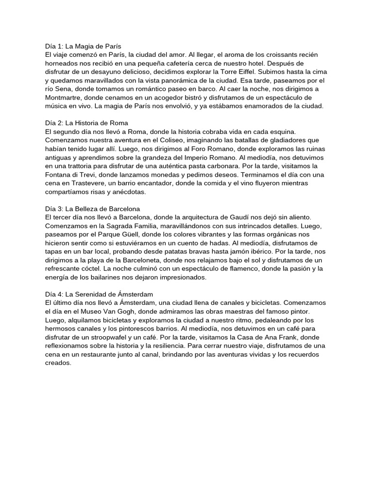 Mi Viaje Por El Espectaculo de Europa | PDF