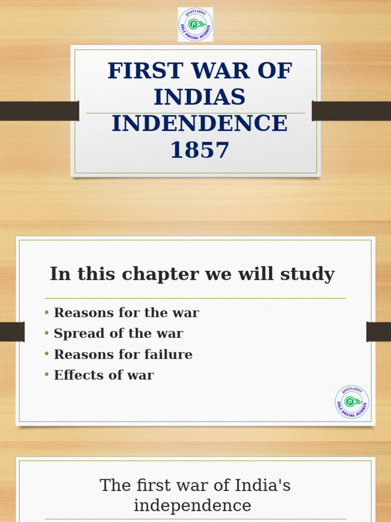 'H-FIRST WAR OF INDIAS INDEPENDENCE - Spotlight' With You | PDF ...