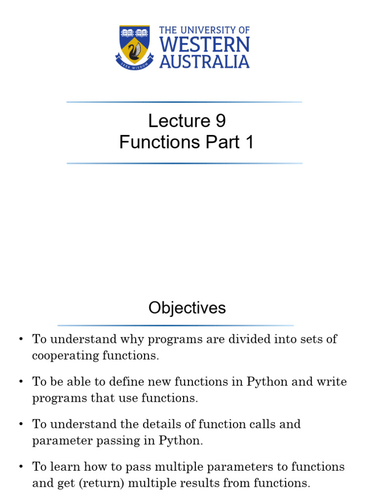 L9 Functions Part1 Pdf Parameter Computer Programming Variable 8332