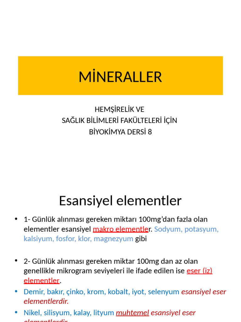 Bi̇yo. 9 Mi̇nerallr | PDF