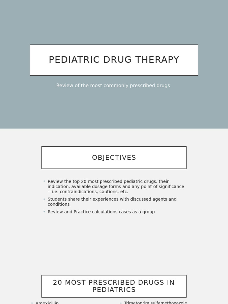 Top 20 Pediatric Drugs Overview | PDF | Topical Medication | Medicine