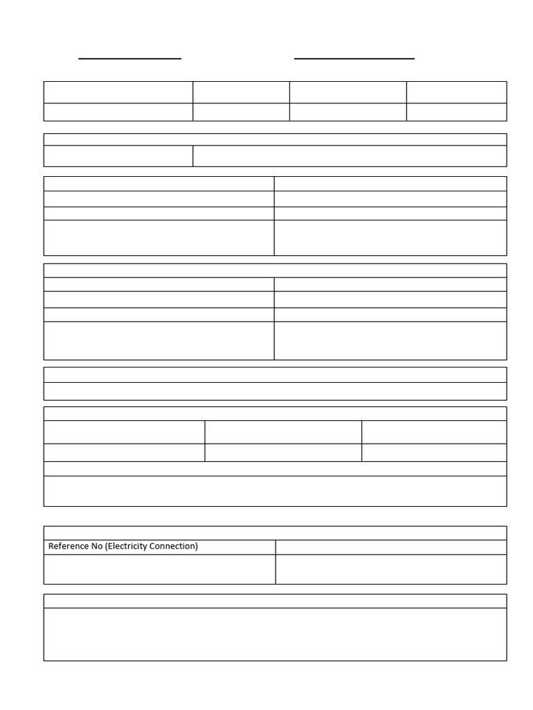 New Connection Application: Applicant's Particulars | PDF