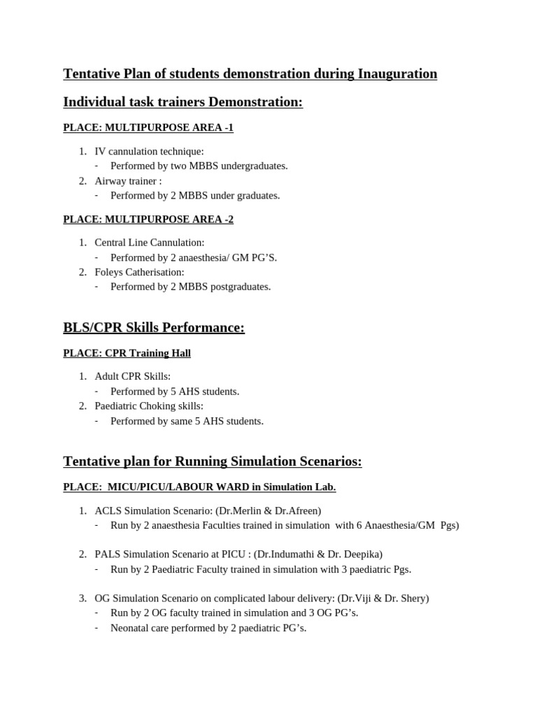 Tentative Plan | PDF