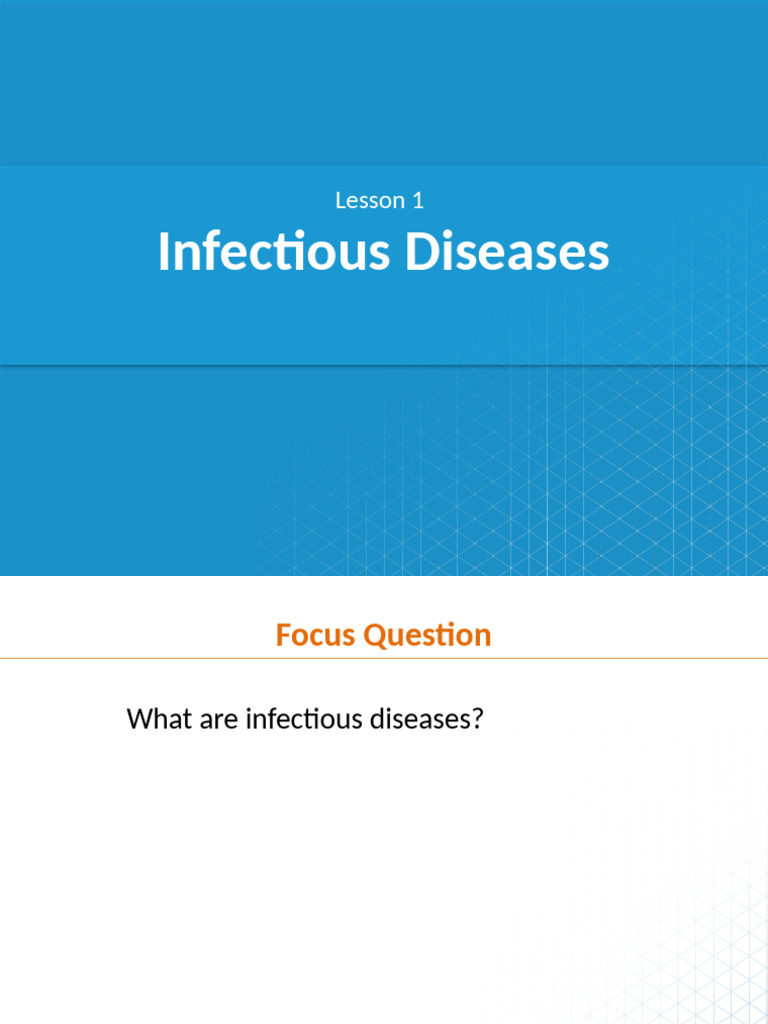 CA Lesson 1 Infectious Diseases | PDF | Pathogen | Infection