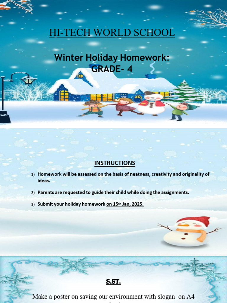 4th Class Home Work | PDF