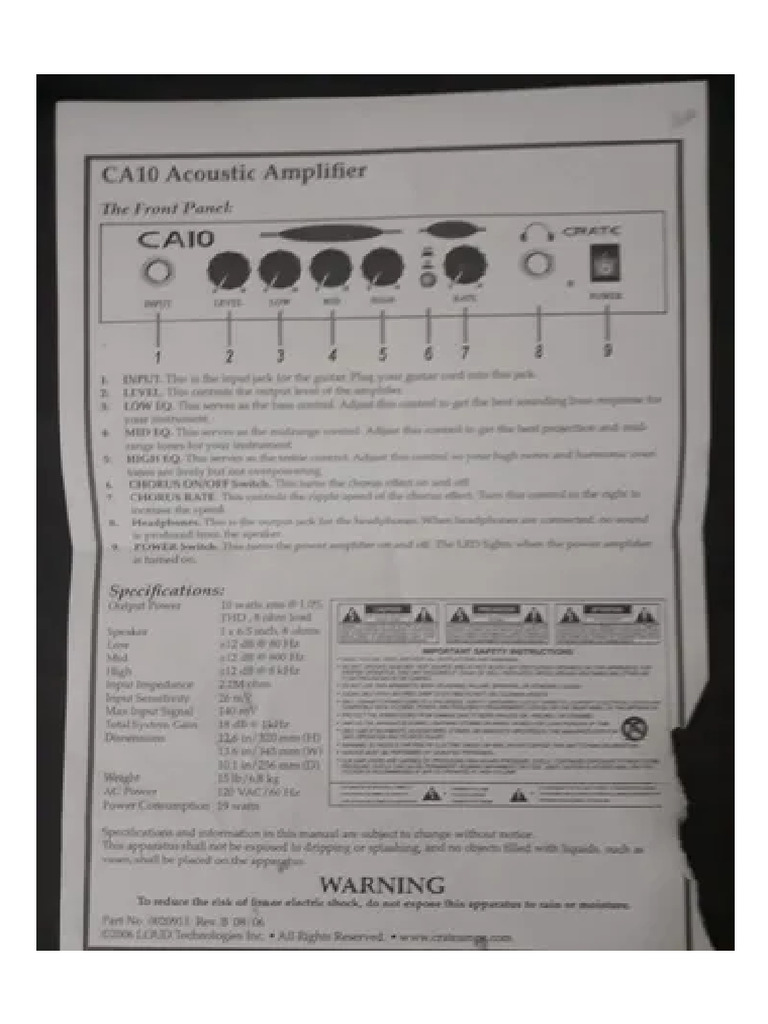 Amplificador CA10 | PDF