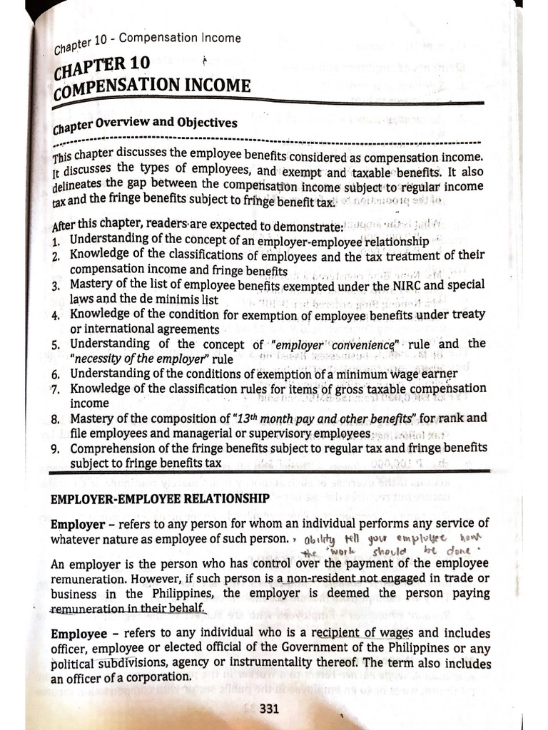 Chapter 10-Compensation Income | PDF