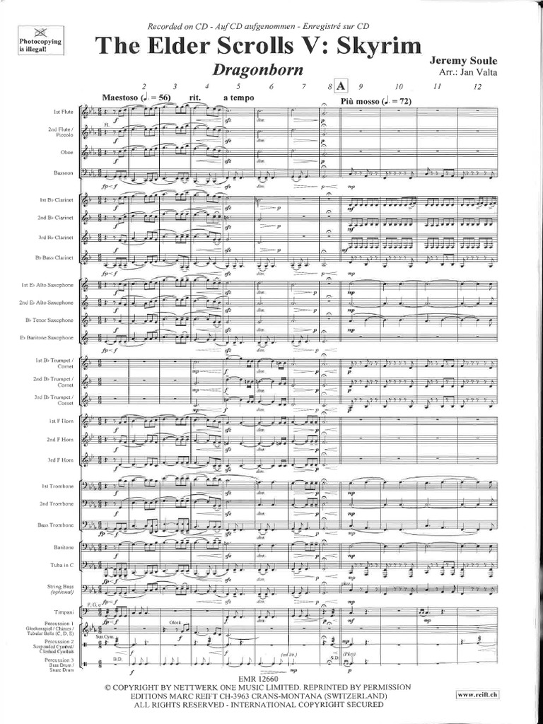 Skyrim Score | PDF