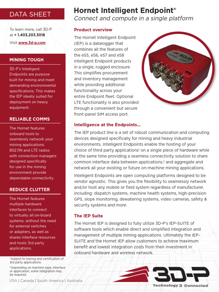 3D P Hornet Intelligent Endpoint Datasheet | PDF | Operating System ...