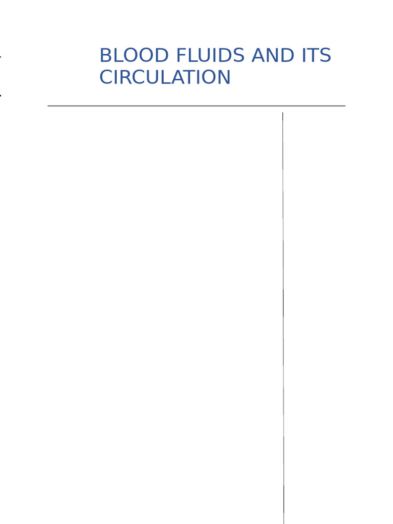 Blood Fluids and Its Circulation | PDF | Atrium (Heart) | Heart