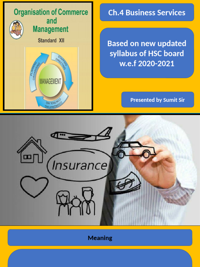 12th OCM Ch.4 BusinessServices Insurance | PDF | Insurance | Warehouse