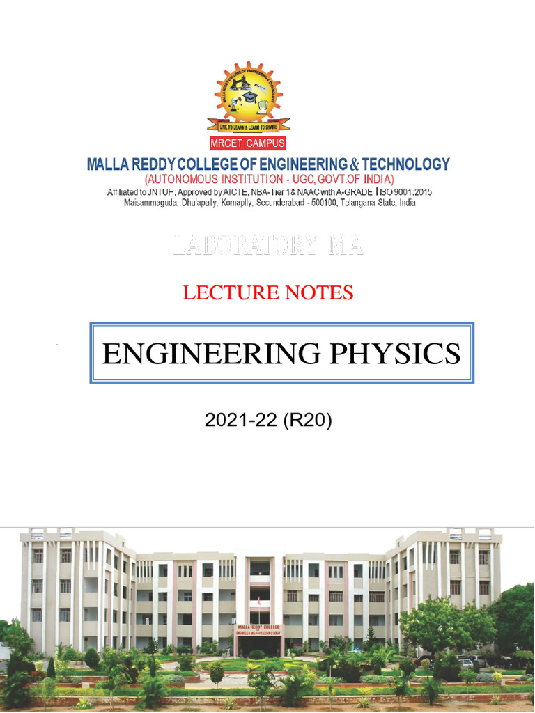Engineering Physics Handbook | PDF | Diffraction | Damping