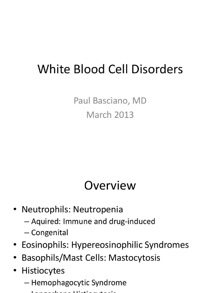 White Blood Cell Disorders | PDF