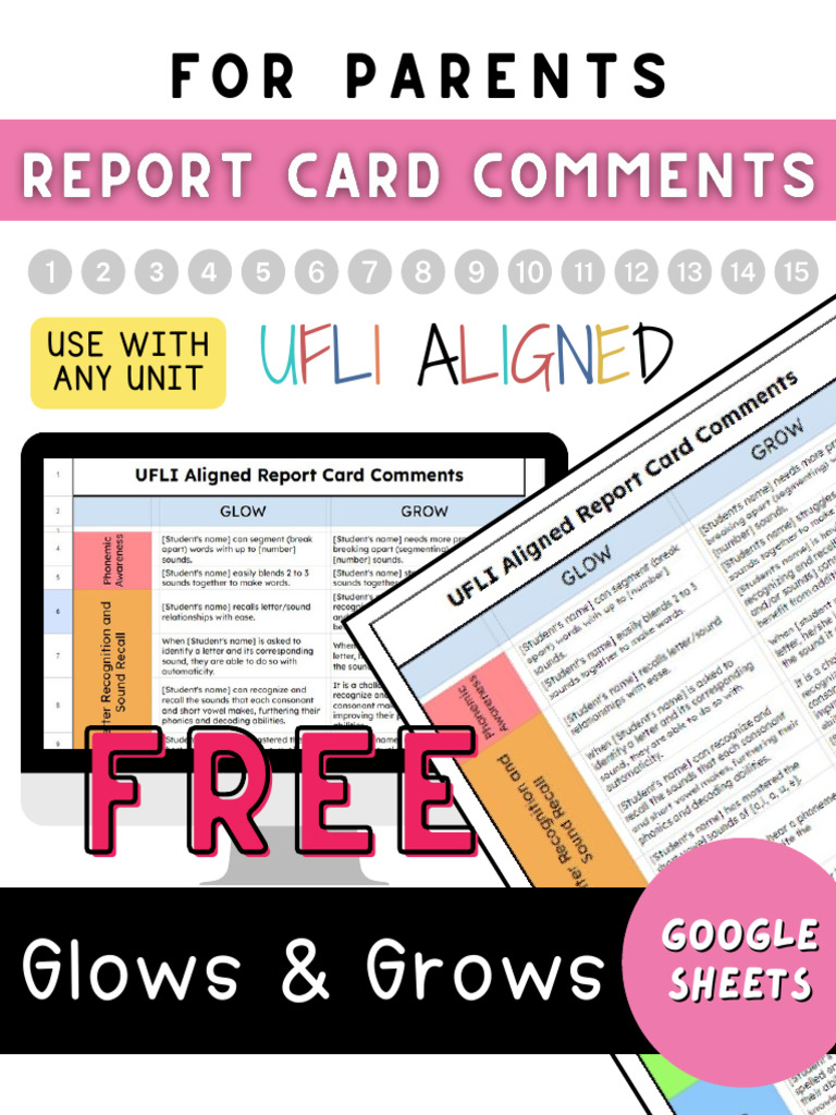 For Parents: Glows & Grows | PDF | Reading (Process) | Learning To Read